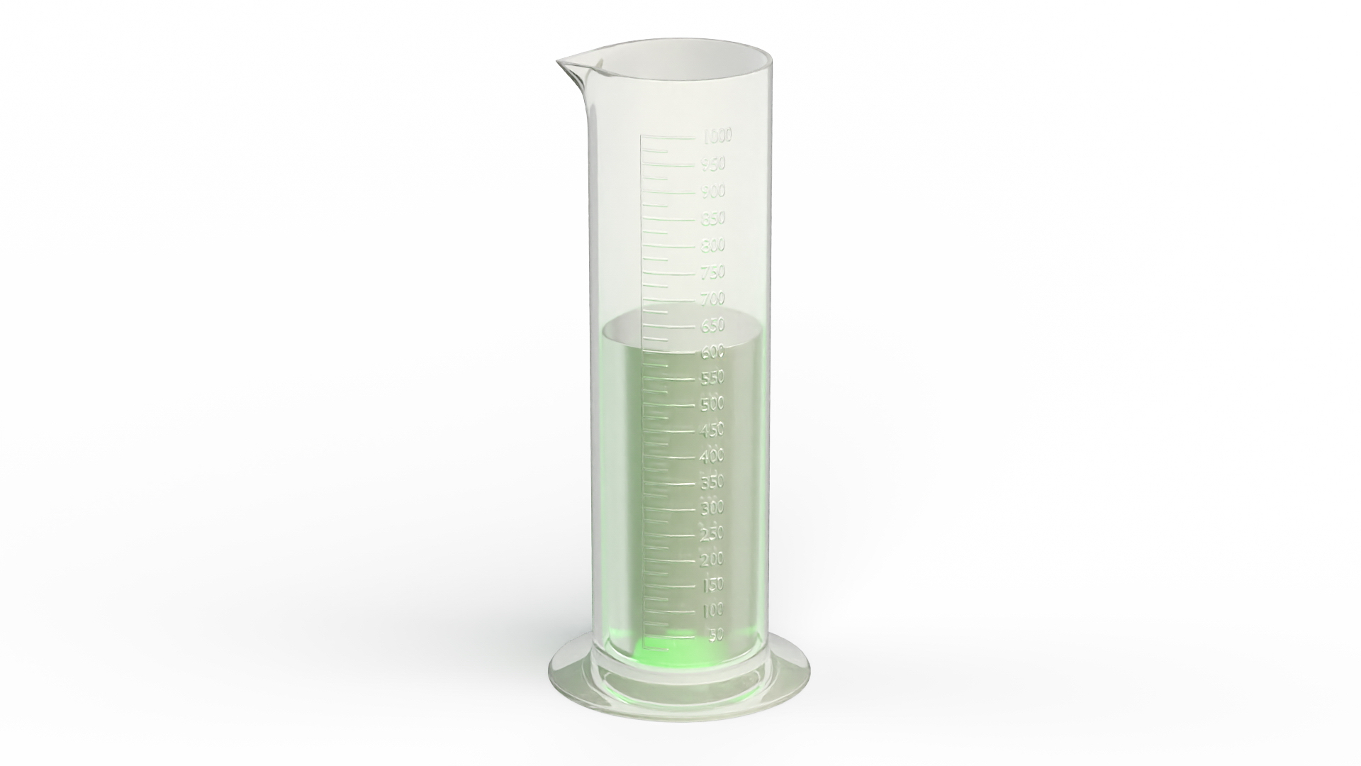 3D Model Cylinder Laboratory Flask With Green Liquor - TurboSquid 2062553