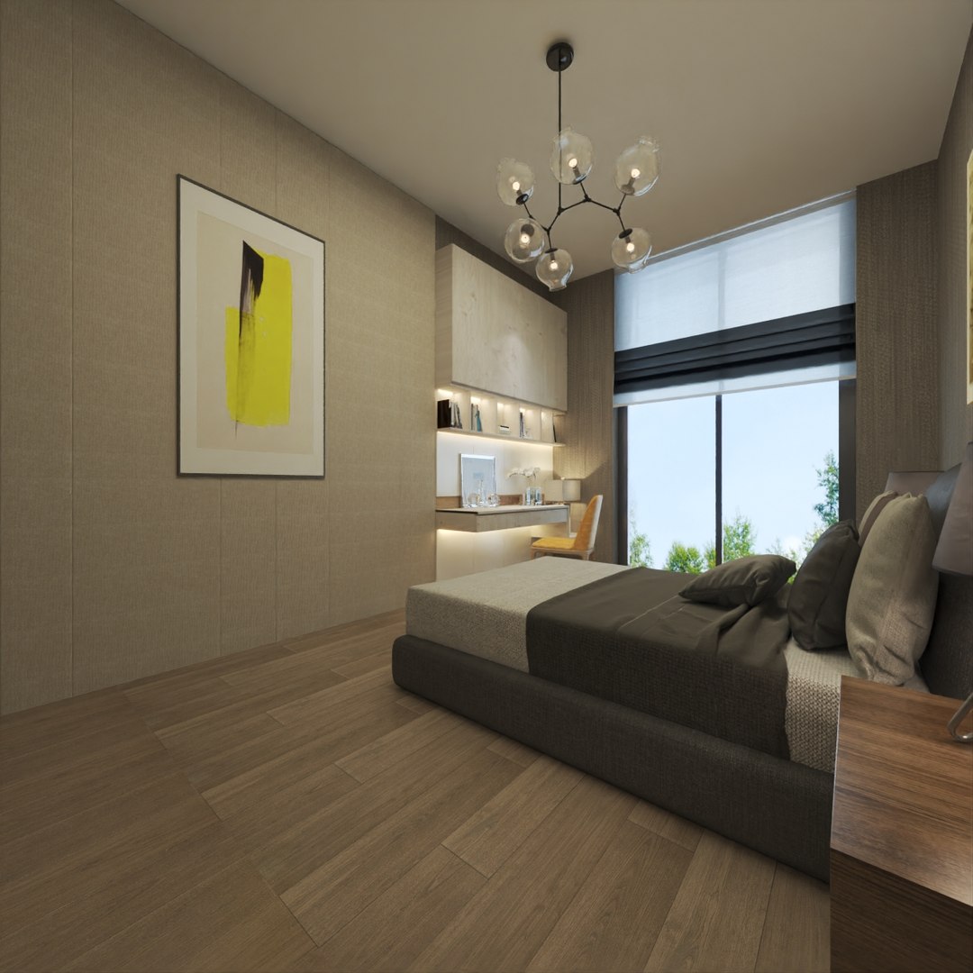 3D Bed Room Model - TurboSquid 1678800