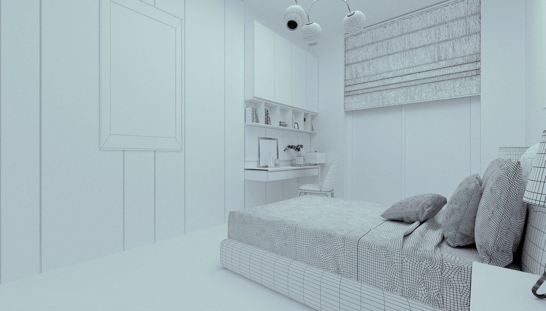 3D Bed Room Model - TurboSquid 1678800