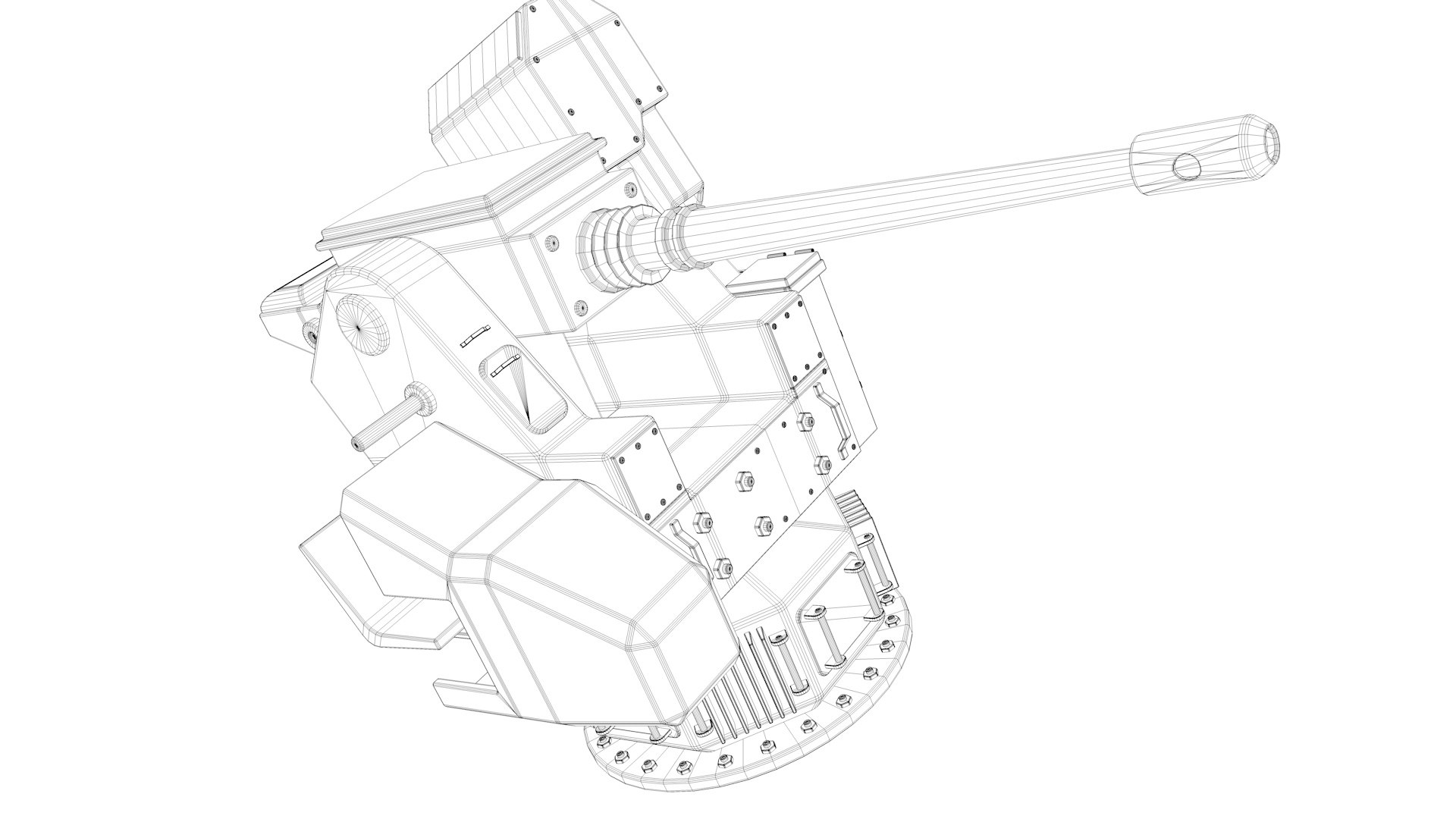 3D DS30M Seahawk 30mm Naval Gun - TurboSquid 2053439