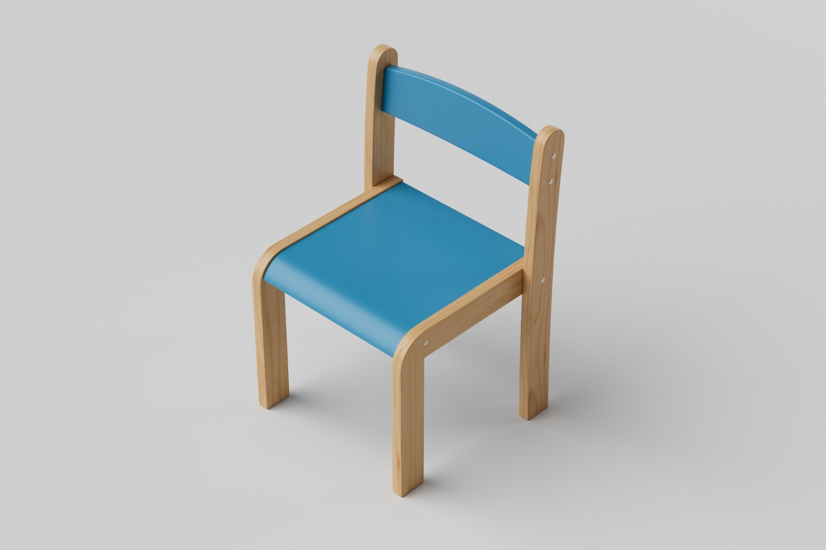 3D Wooden Child Chair PBR - TurboSquid 2014680