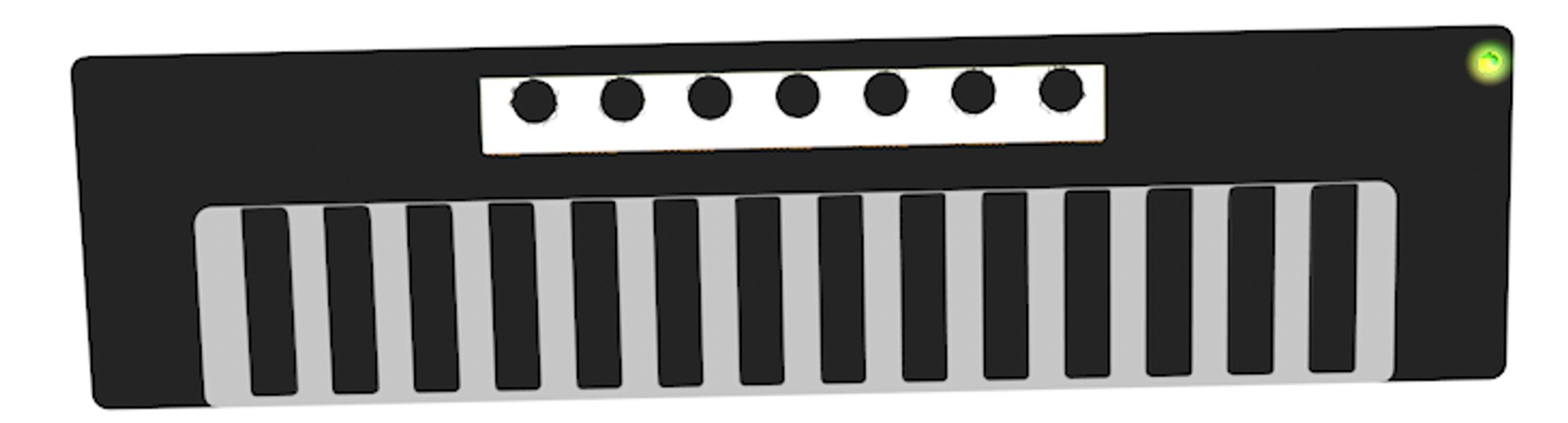 3d stylized keyboard