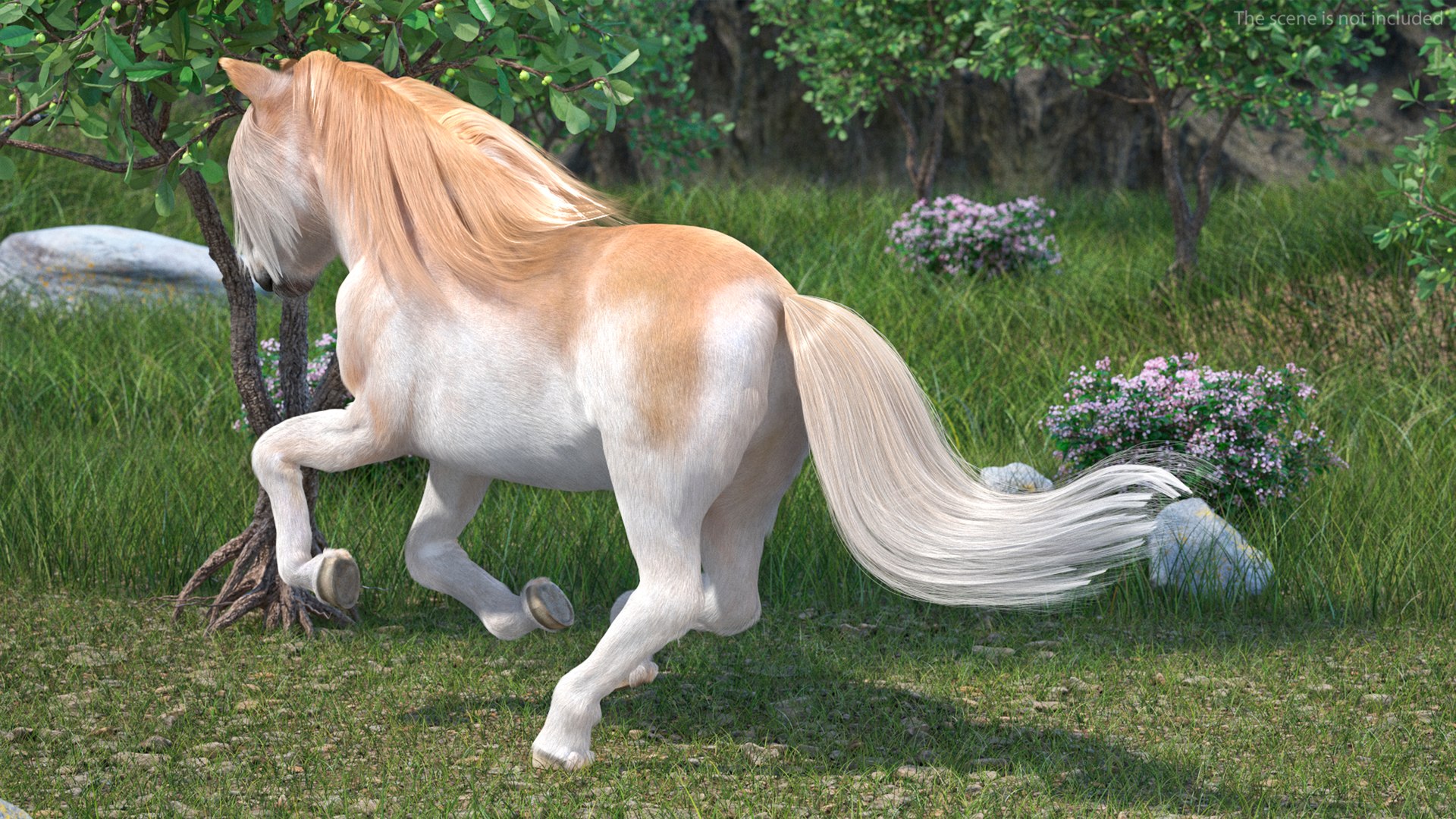 Galloping Pony With Long Mane Fur 3D - TurboSquid 2236580