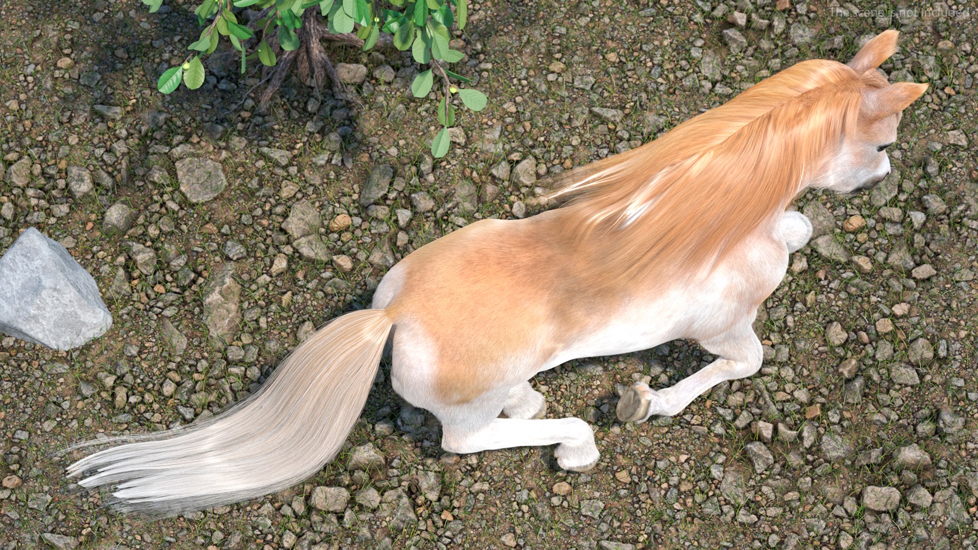 Galloping Pony With Long Mane Fur 3D - TurboSquid 2236580