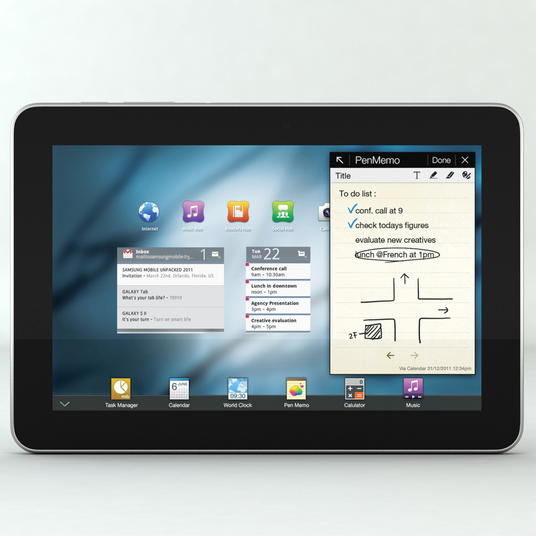 3d Model Samsung Galaxy Tab