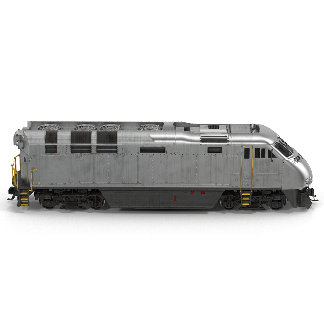 3d model diesel electric locomotive generic