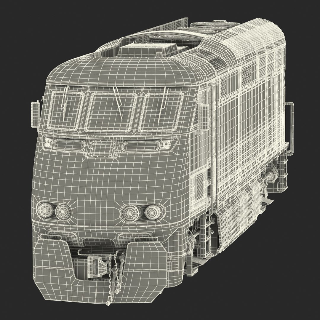 3d model diesel electric locomotive generic