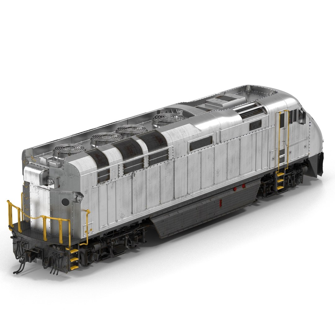 3d model diesel electric locomotive generic