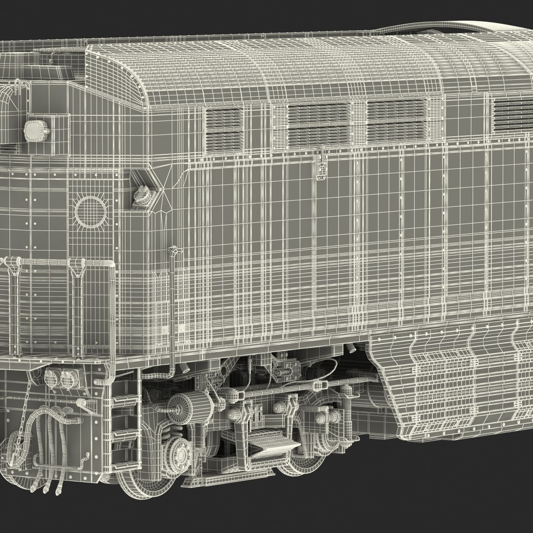 3d model diesel electric locomotive generic
