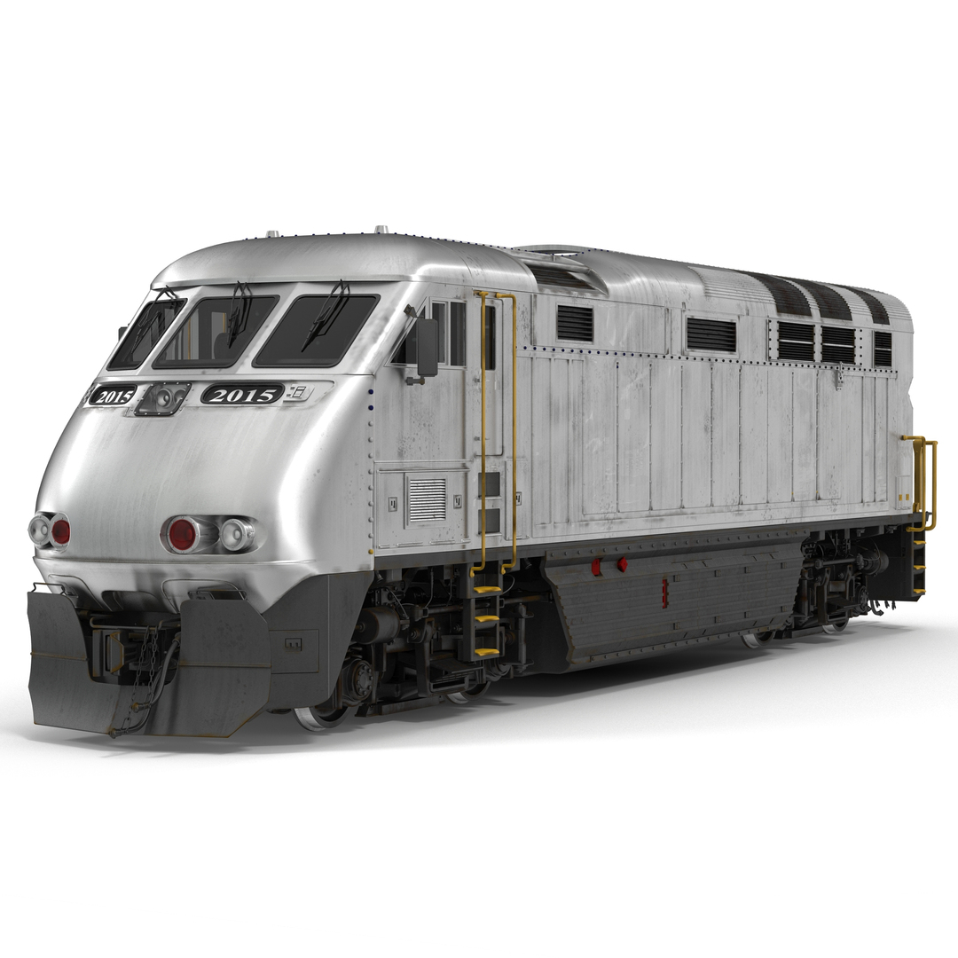 3d model diesel electric locomotive generic
