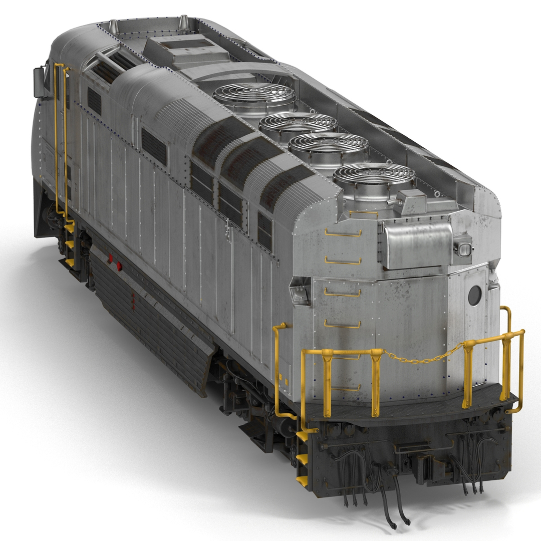 3d model diesel electric locomotive generic