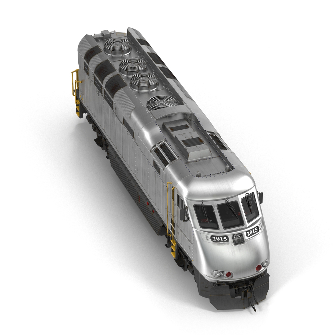 3d model diesel electric locomotive generic