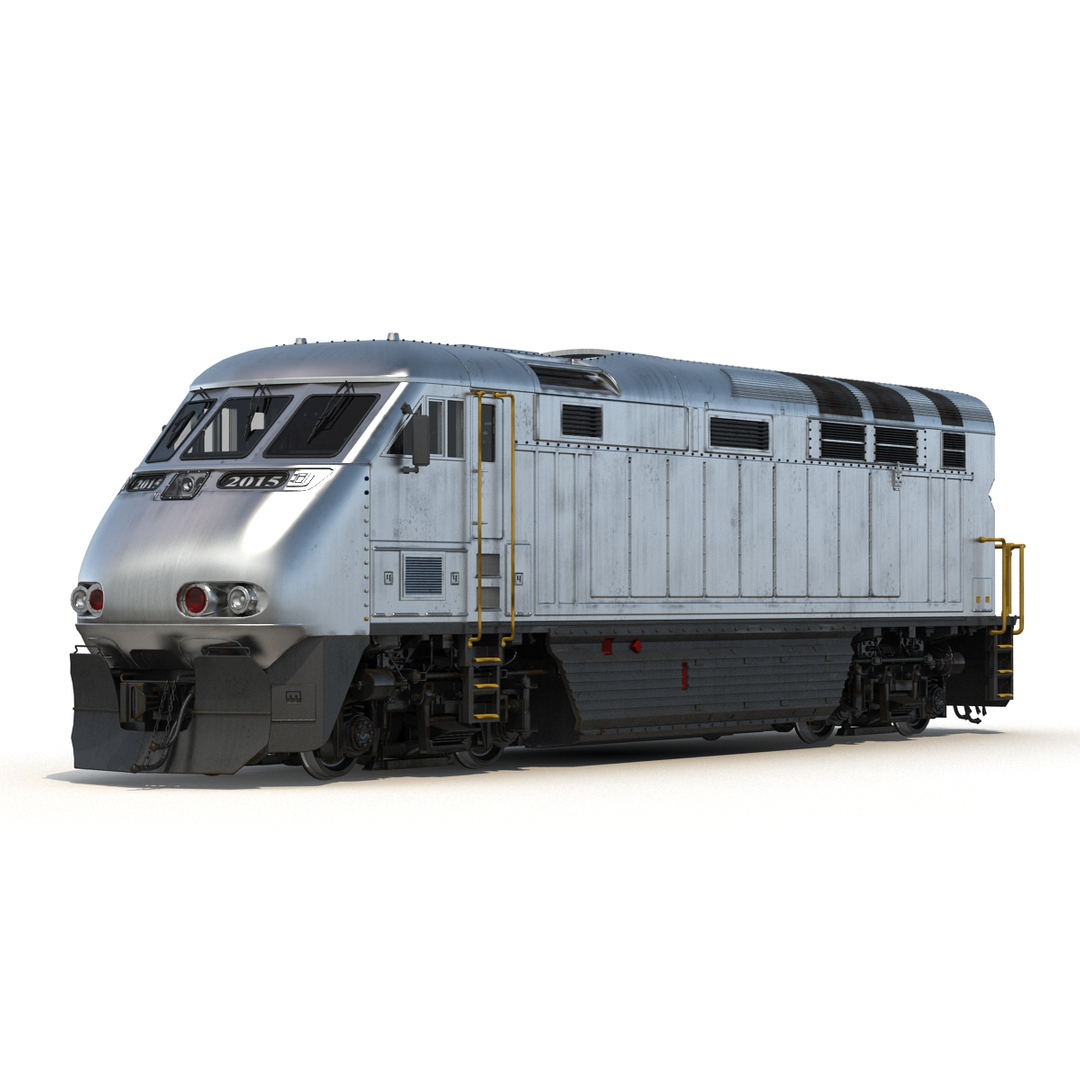 3d model diesel electric locomotive generic