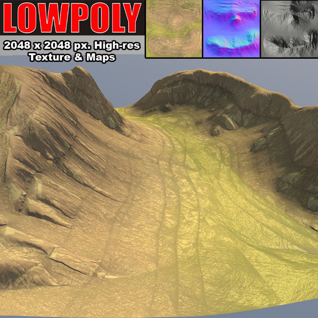 3d Canyon Maps Terrain Model