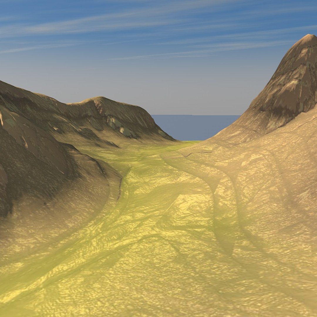 3d Canyon Maps Terrain Model