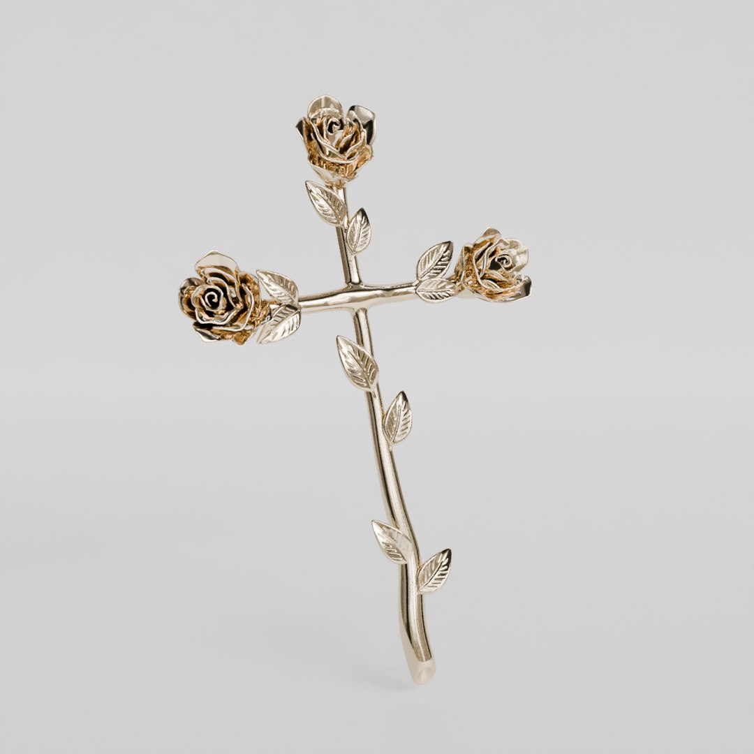 3D Cross Roses Model - TurboSquid 2339383