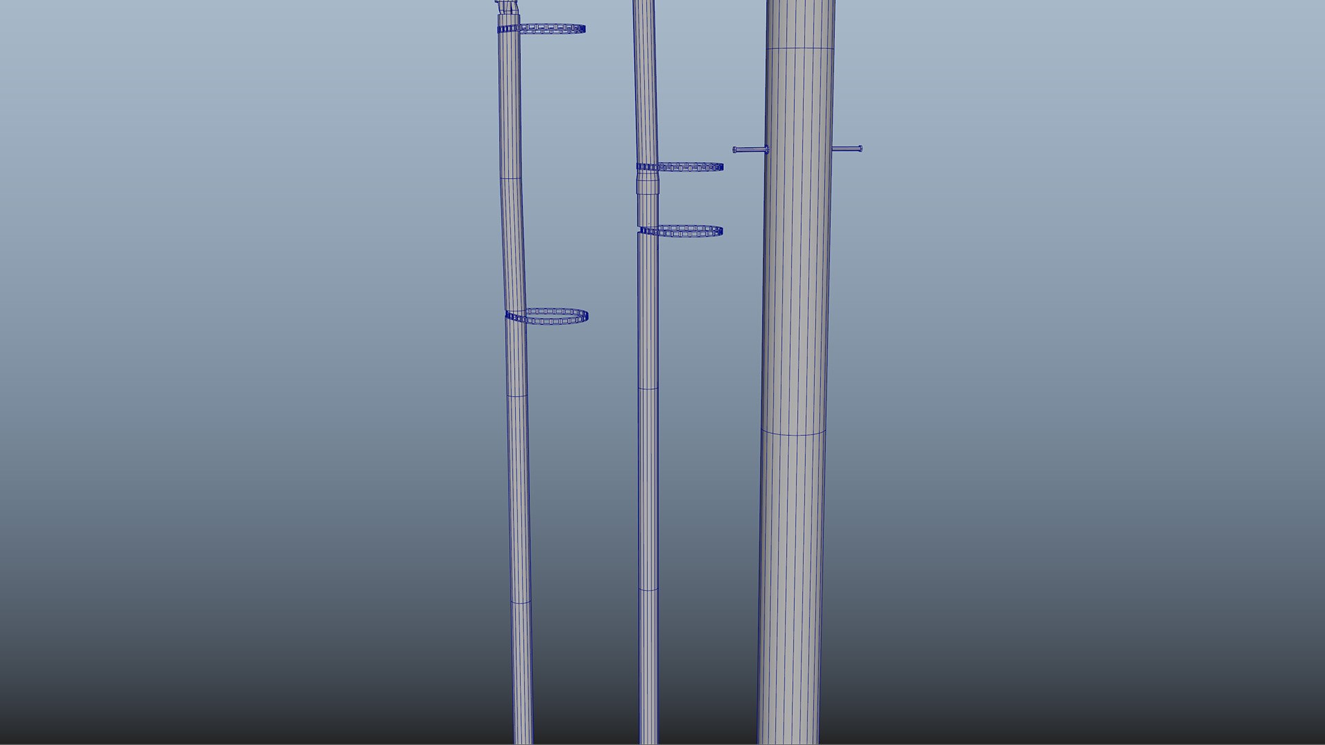 Japanese Utility Poles Modular Pack 3D Model - TurboSquid 2328918