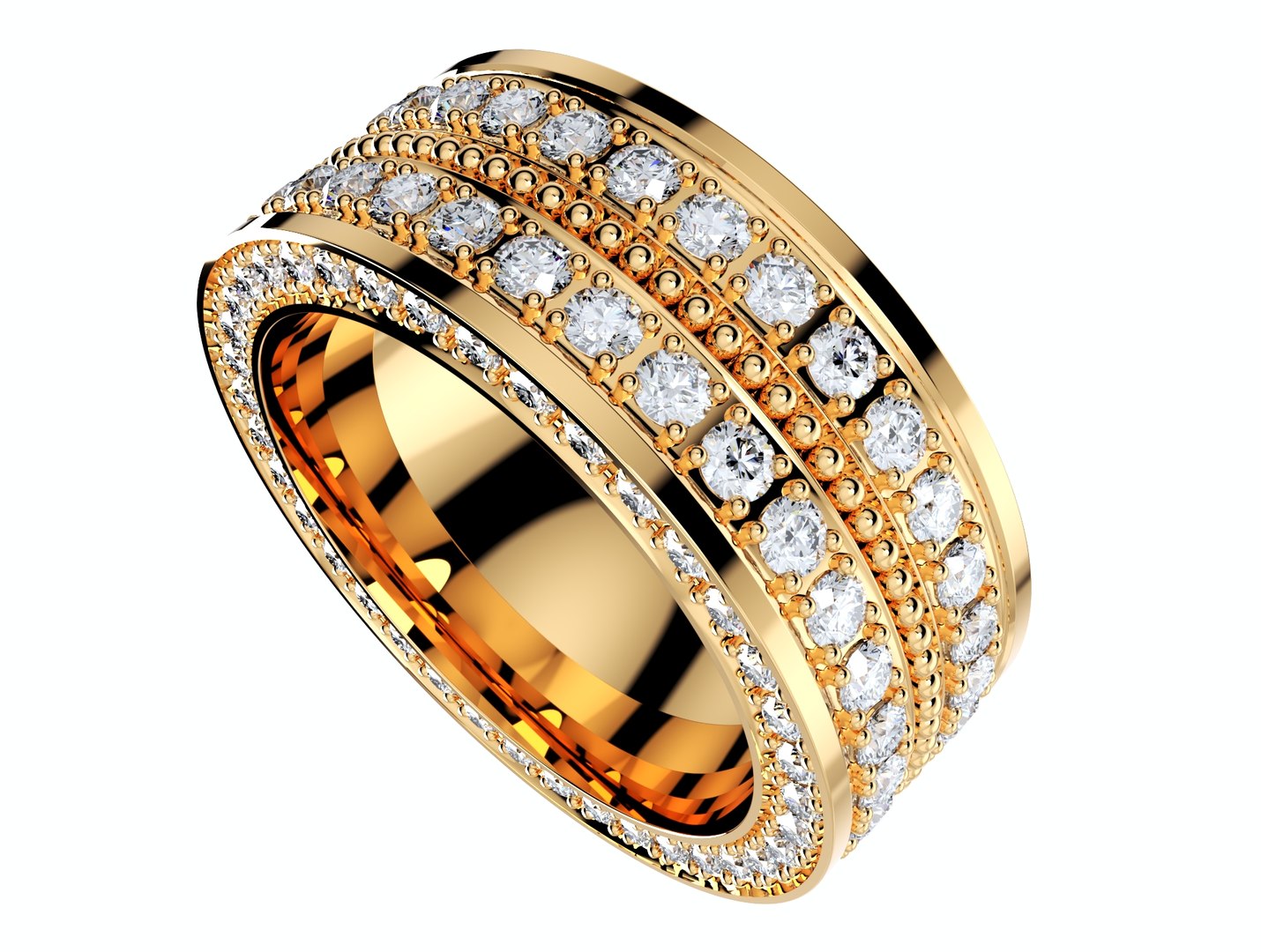 3D Wedding Ring For Men And Women 9 Mm Wide Design-PSJM001V12VE ...