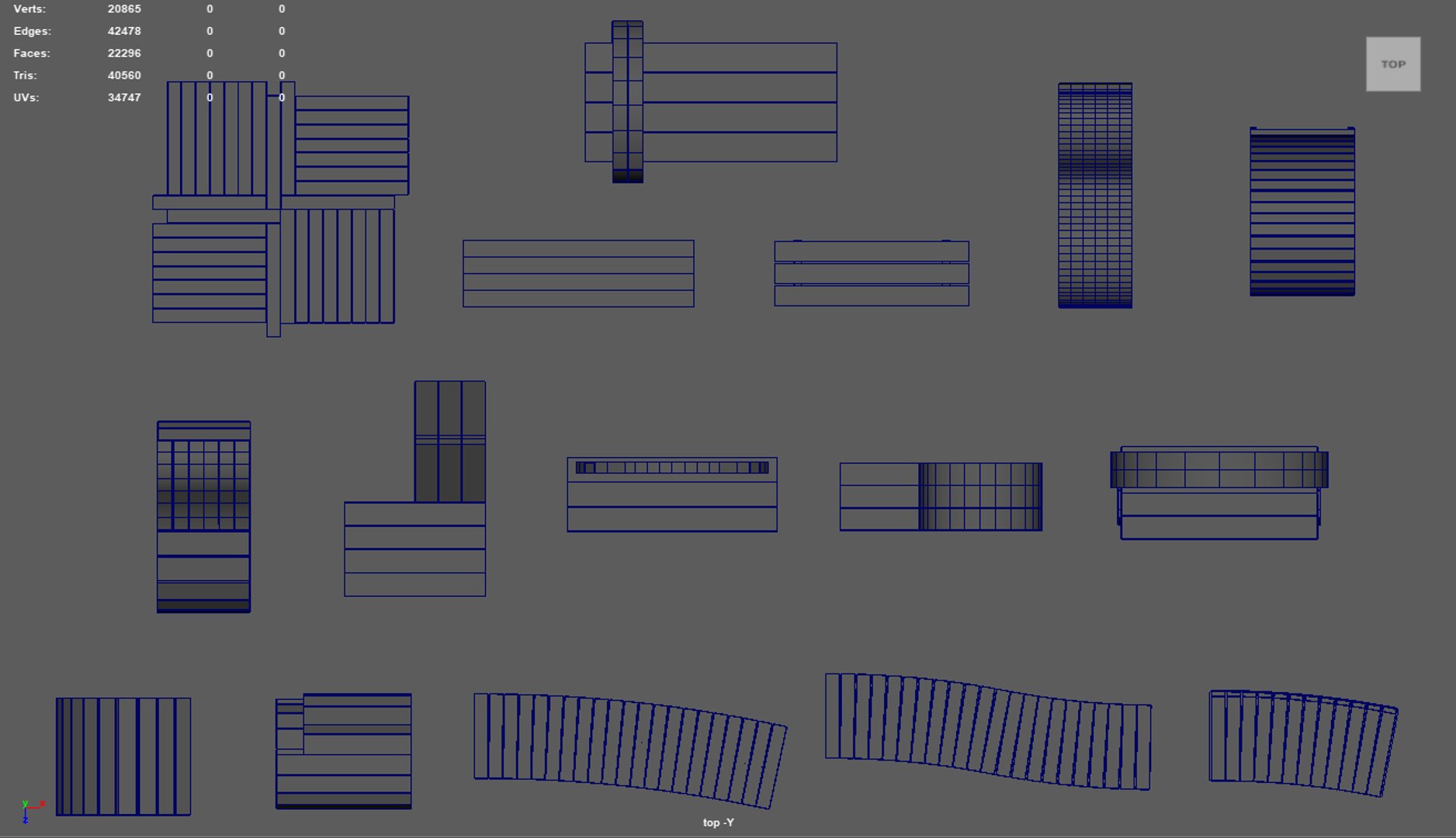 3D Low Poly Bench Pack Model - TurboSquid 2411504