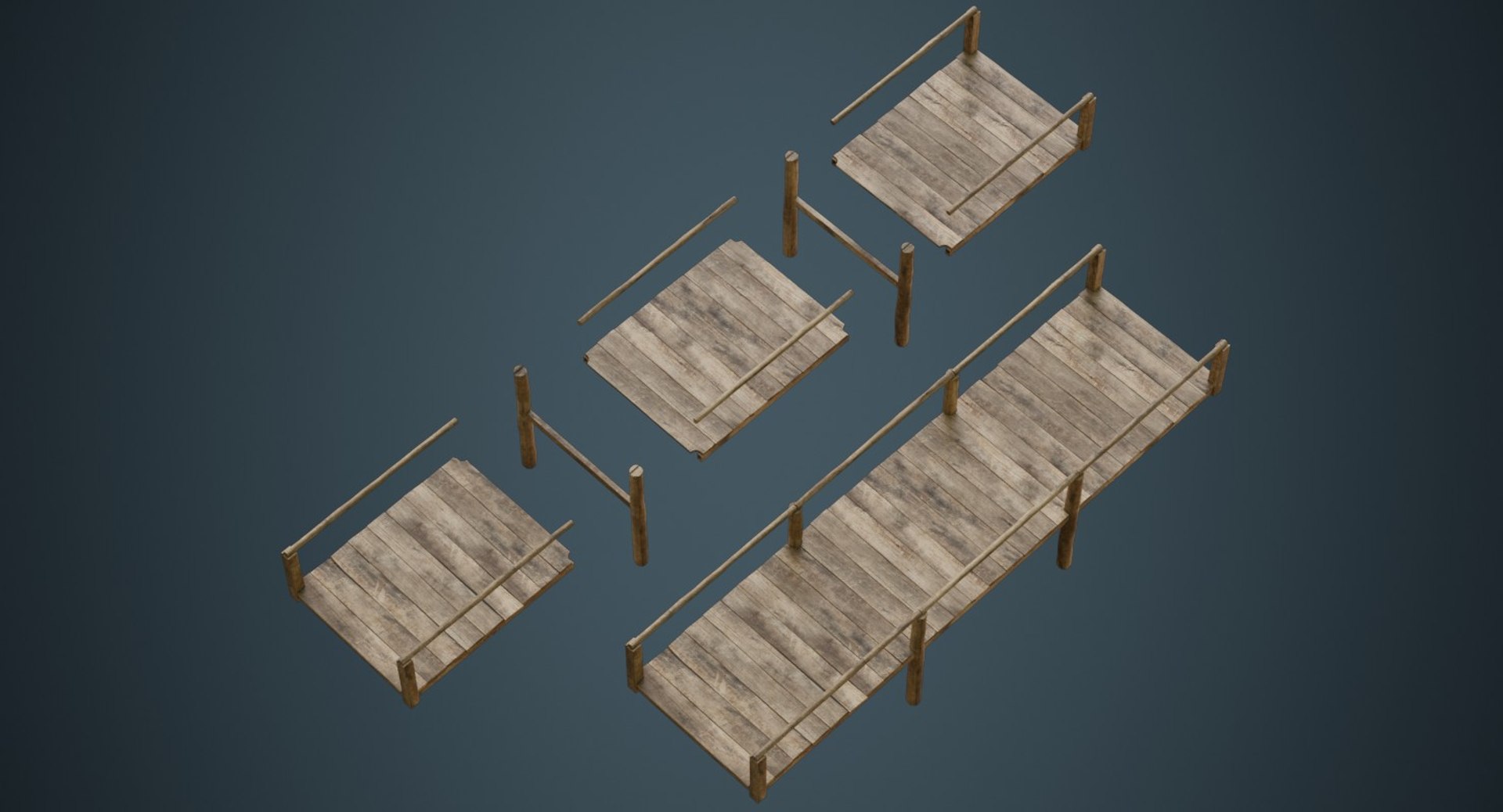 Plank Bridge 2a 3D - TurboSquid 1523363