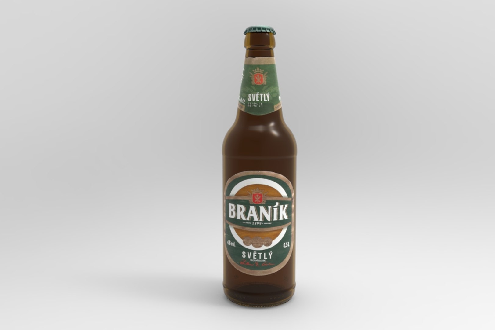 Branik Beer Bottle 3D - TurboSquid 1241047