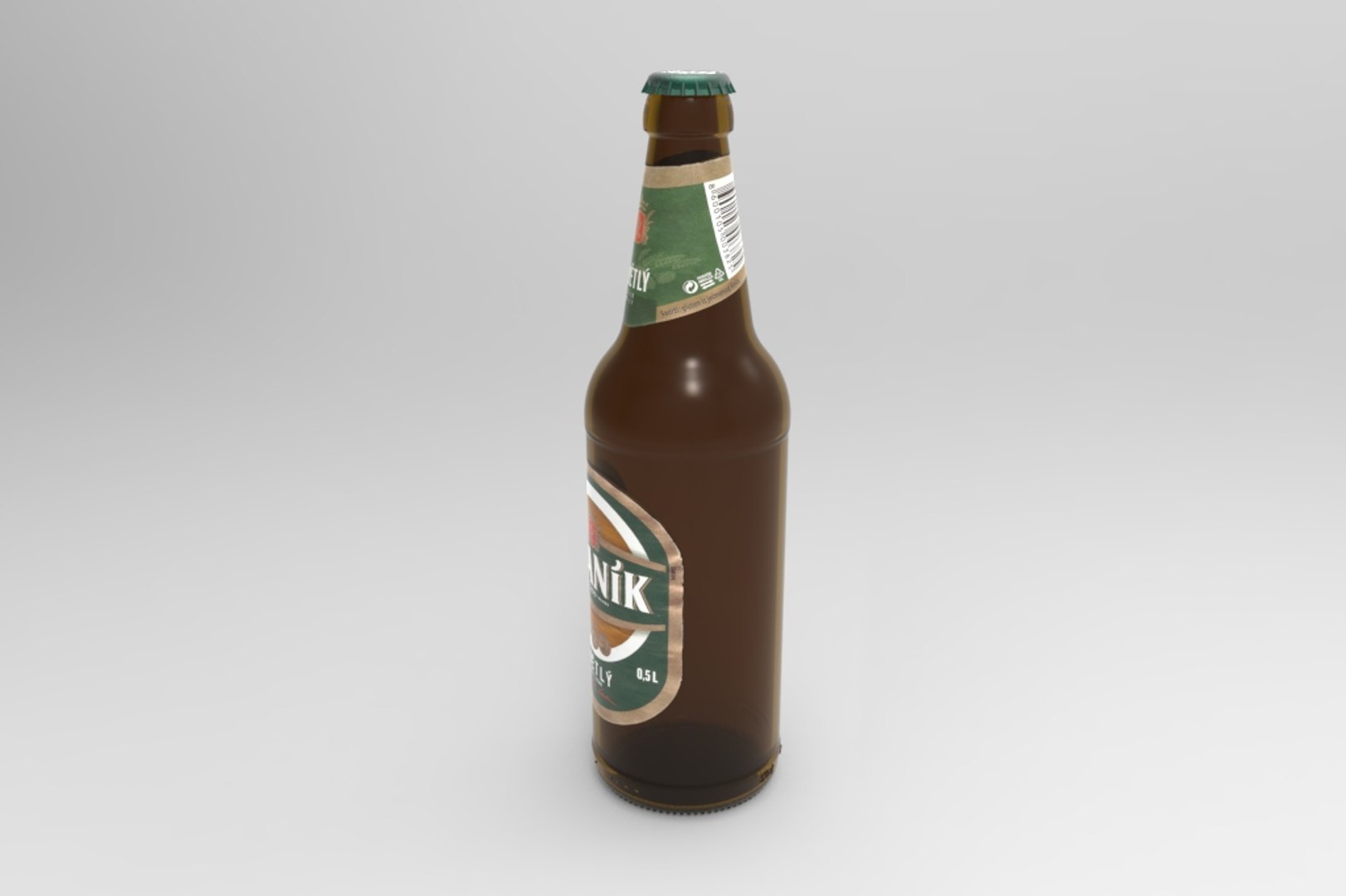 Branik Beer Bottle 3D - TurboSquid 1241047
