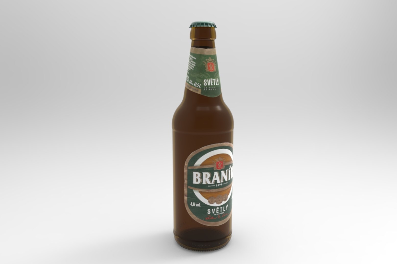 Branik Beer Bottle 3D - TurboSquid 1241047