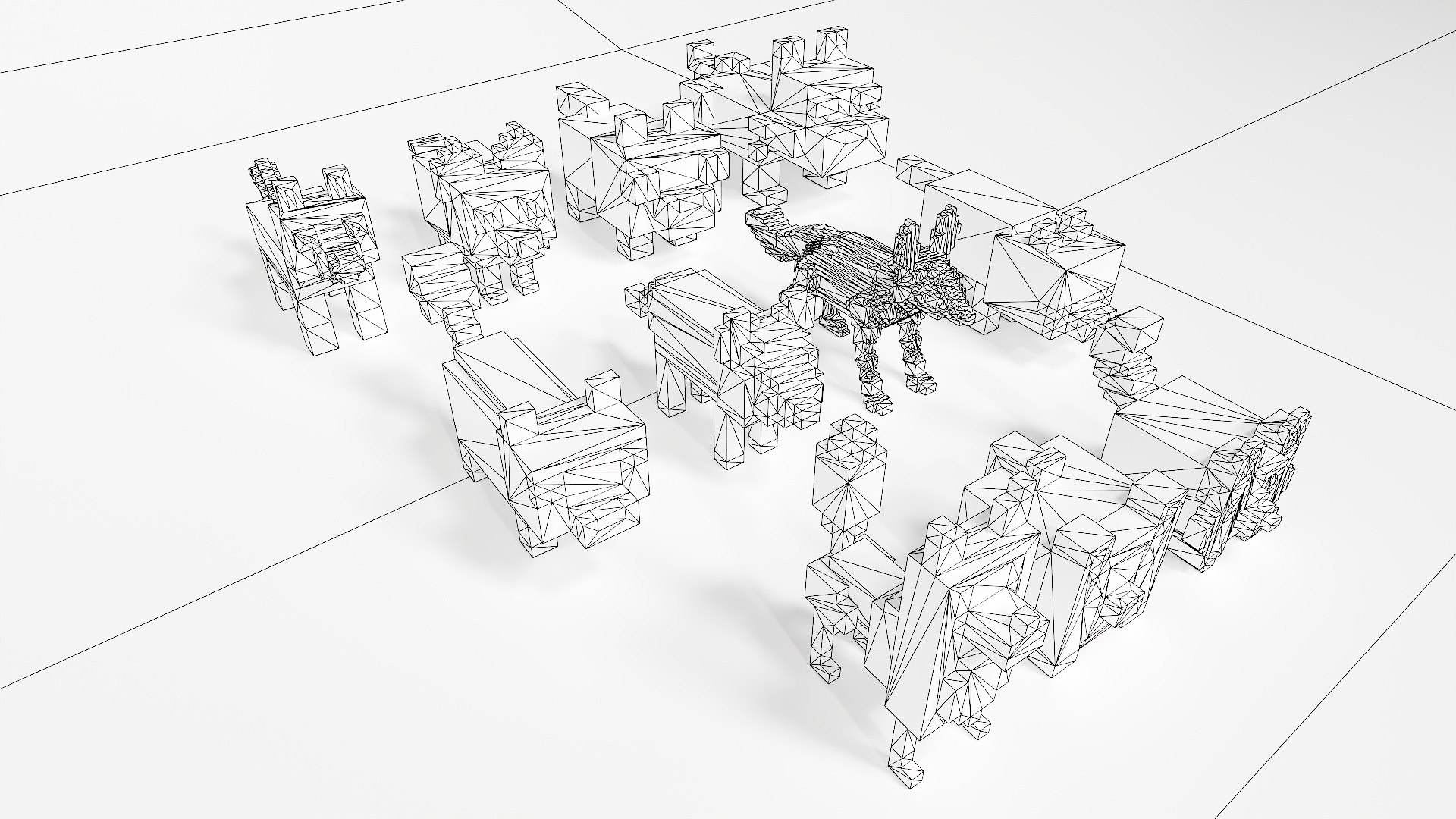 Fox Voxel Art Pack 3d Model 3D Model - TurboSquid 2182451