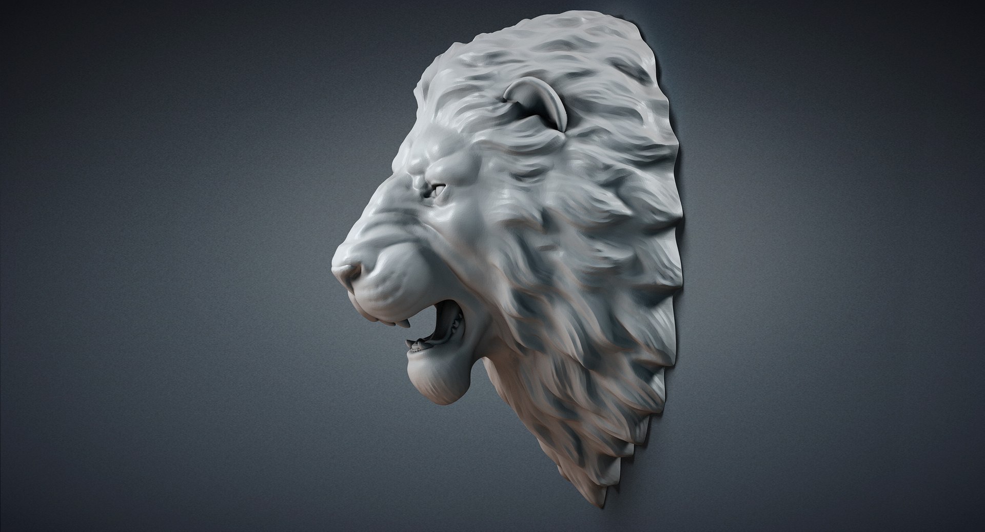 Lion Head 3d Model