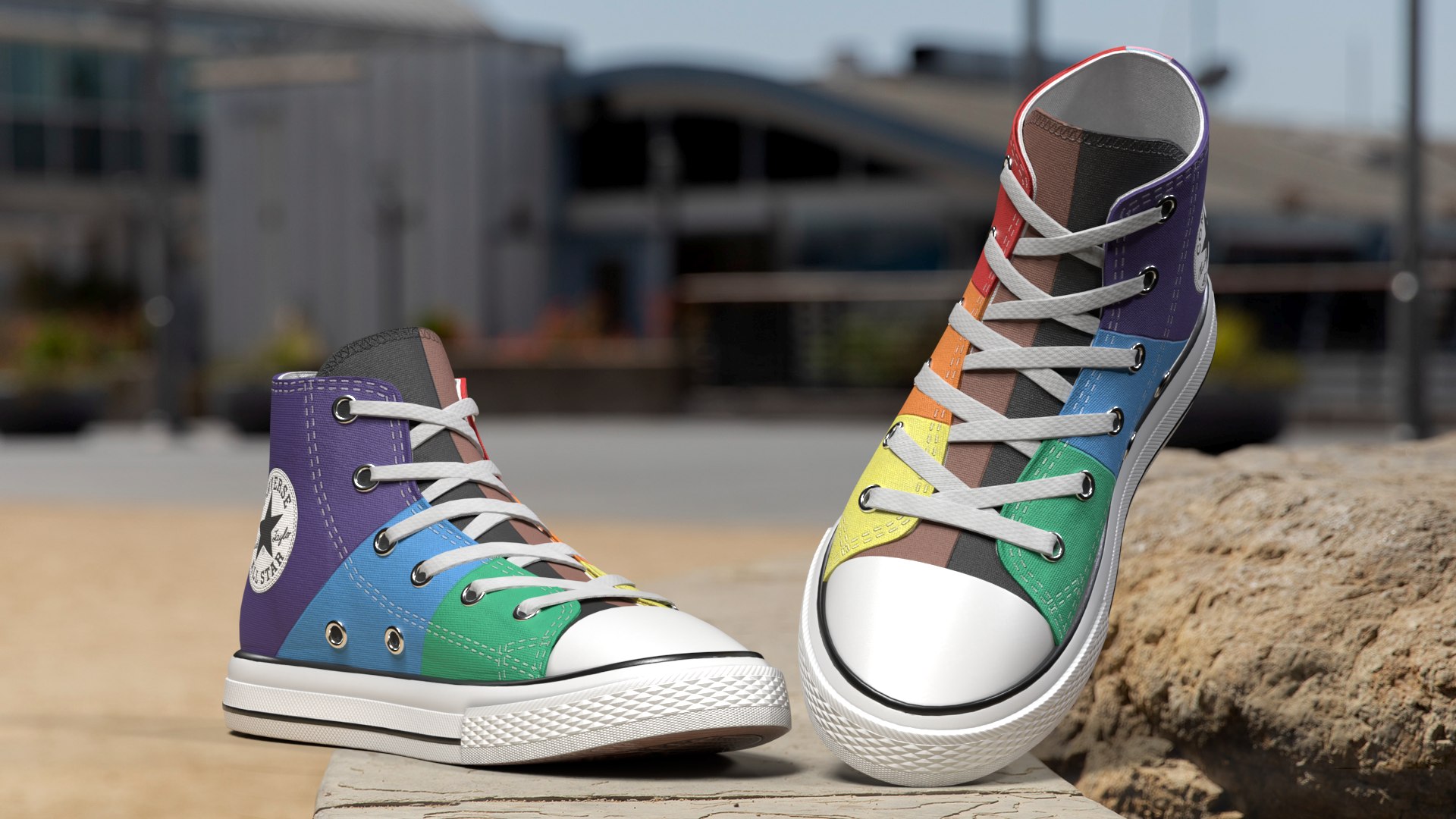Shoes Converse Multicolor Low-poly 3D - TurboSquid 2075574