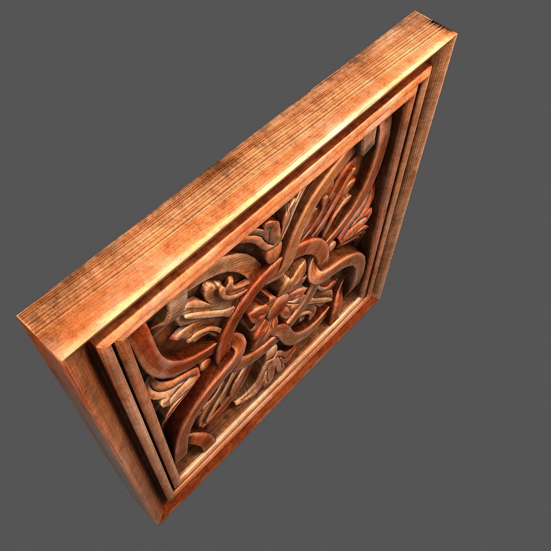 3D wall wood panel model - TurboSquid 1193371