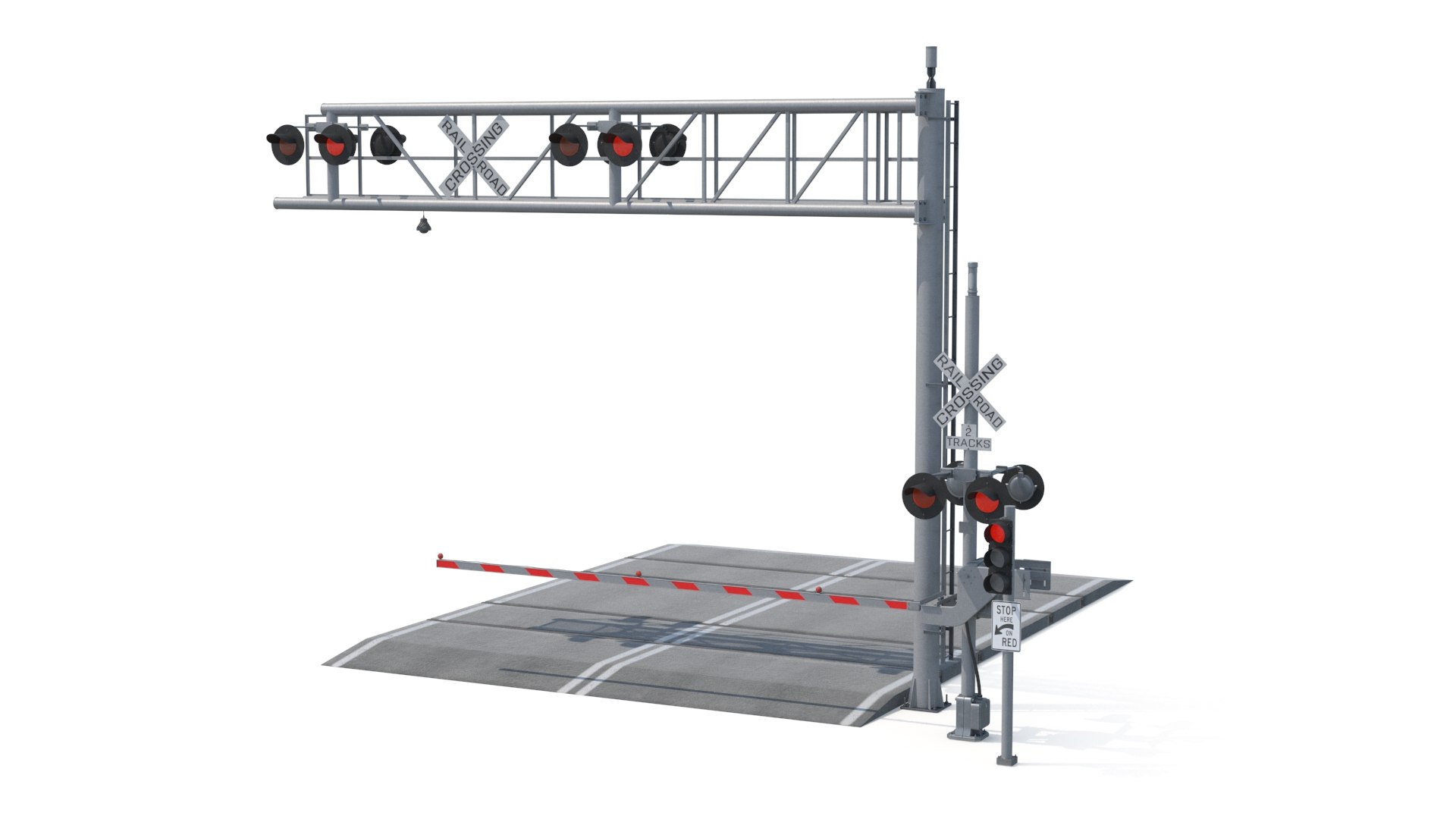 Railroad Crossing 3D - TurboSquid 2187461