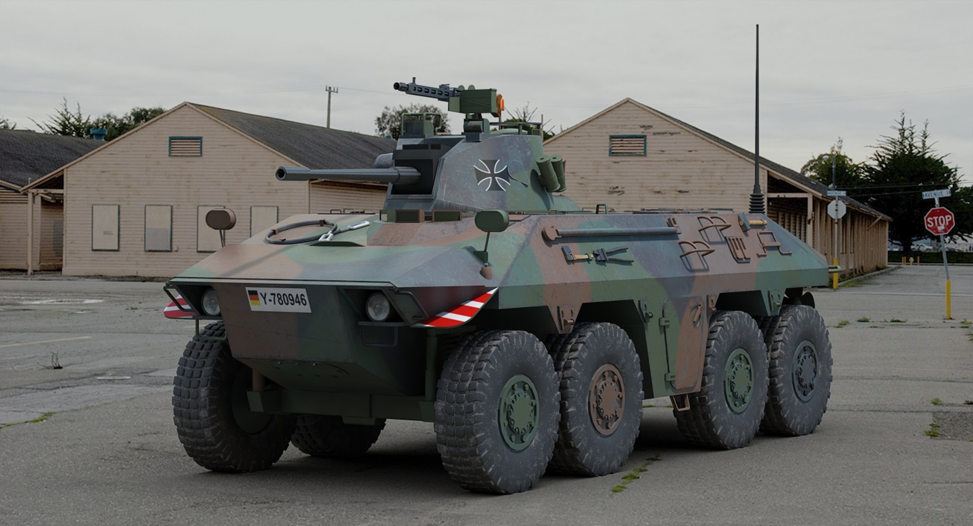 German Luchs Armoured Fighting Vehicle 3d Max
