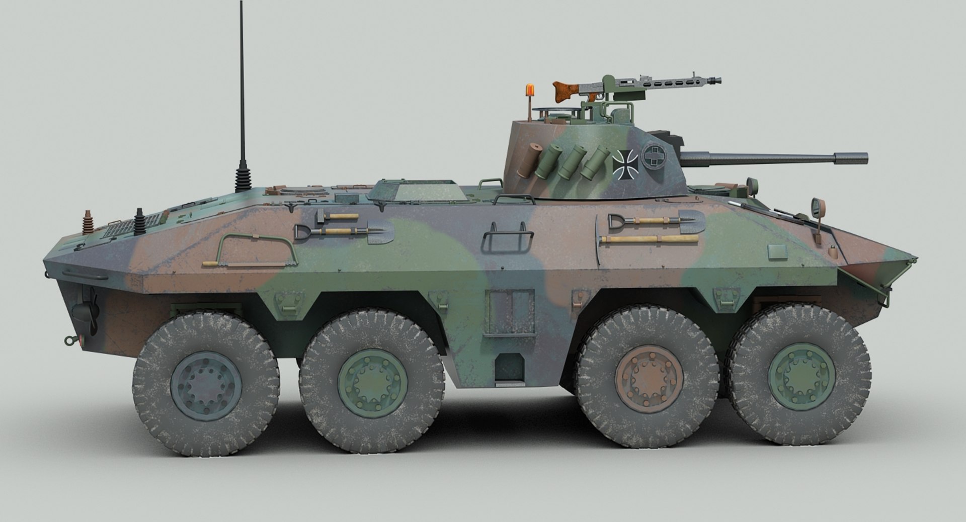 German Luchs Armoured Fighting Vehicle 3d Max