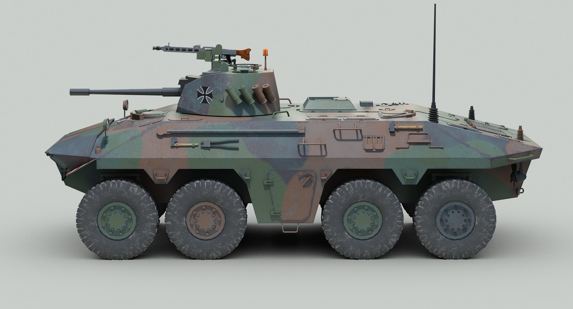 German Luchs Armoured Fighting Vehicle 3d Max