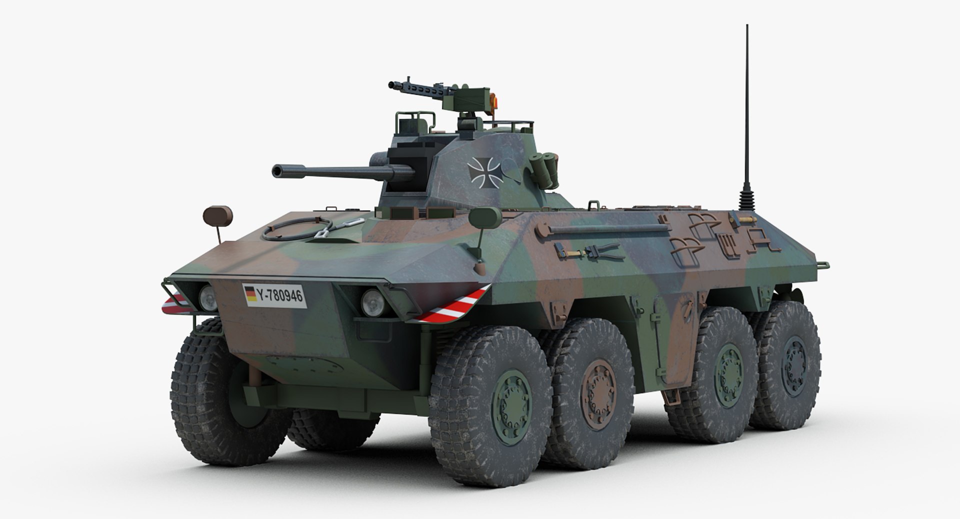German Luchs Armoured Fighting Vehicle 3d Max