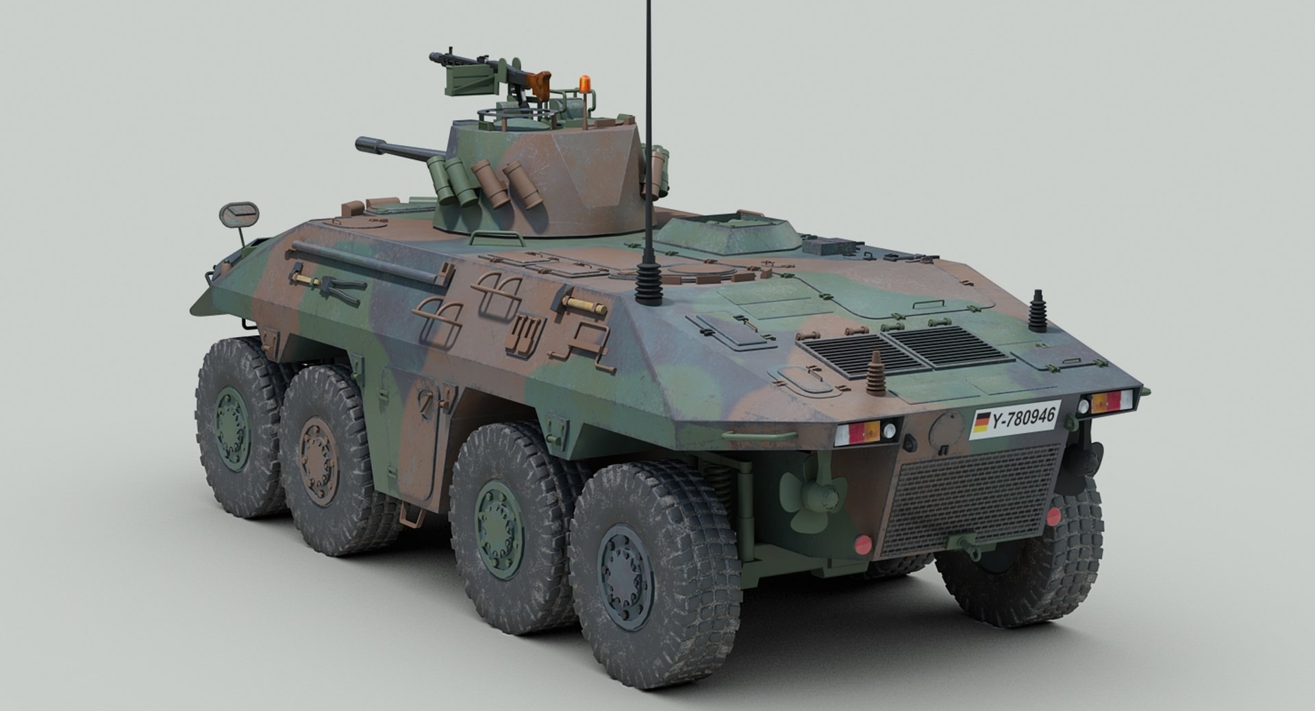 German Luchs Armoured Fighting Vehicle 3d Max