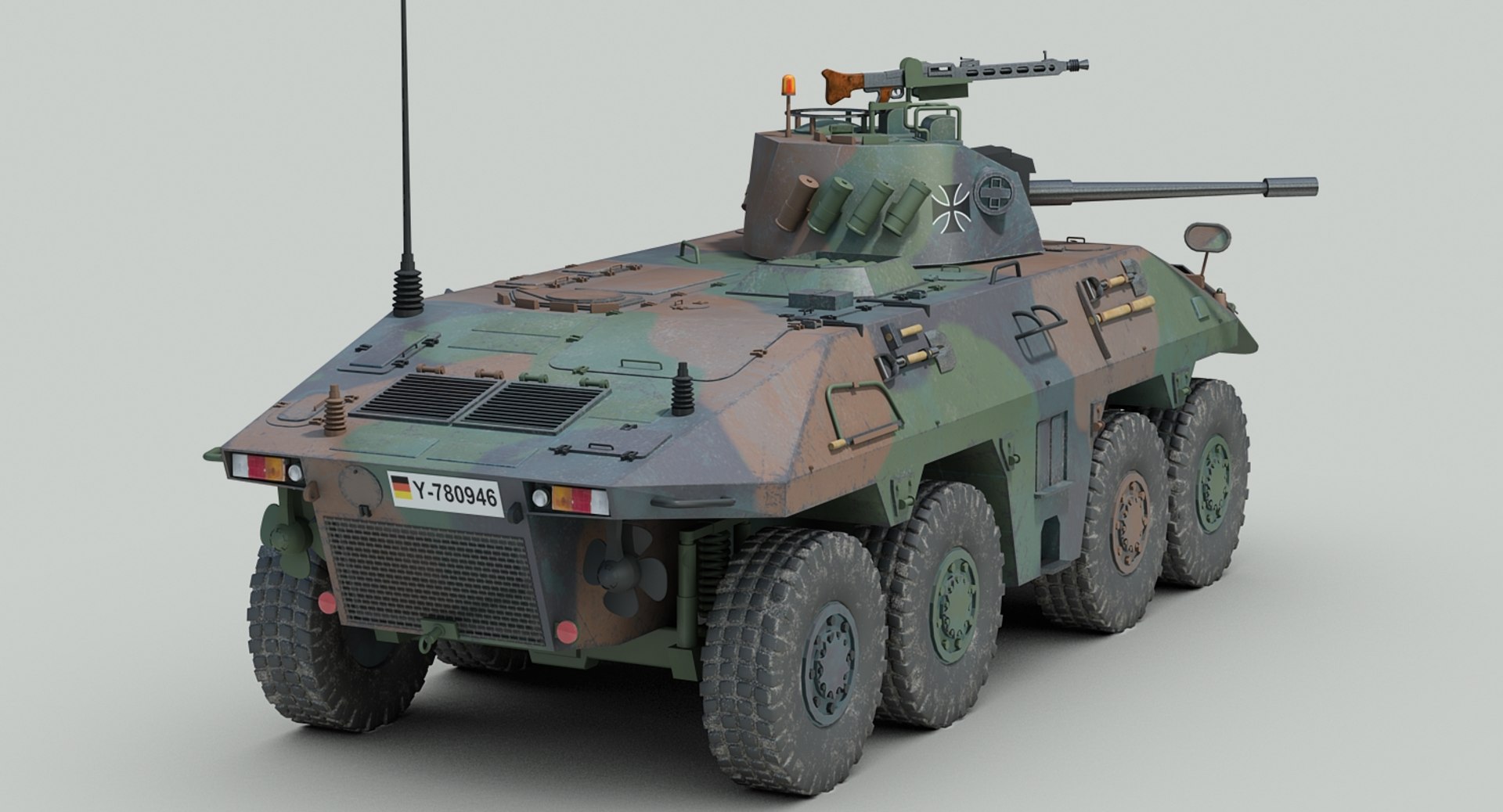 German Luchs Armoured Fighting Vehicle 3d Max