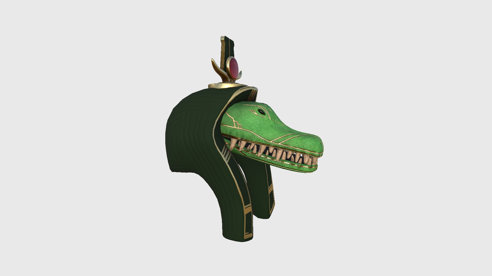 Sobek Mask A09 - Egyptian Gods Character Clothing 3D Model - TurboSquid ...