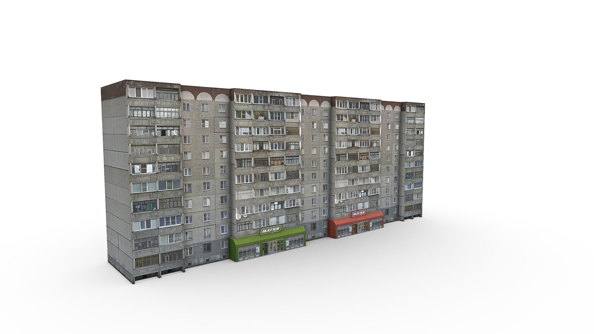 3D 10 Storey Residential Building Model - TurboSquid 1815126