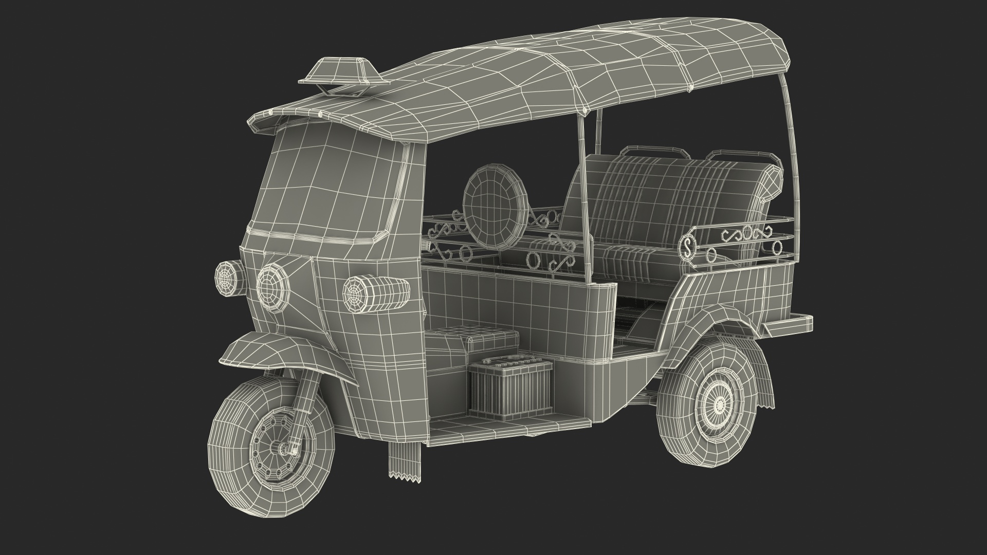 Auto Rickshaw Rigged 3D Model - TurboSquid 1546000