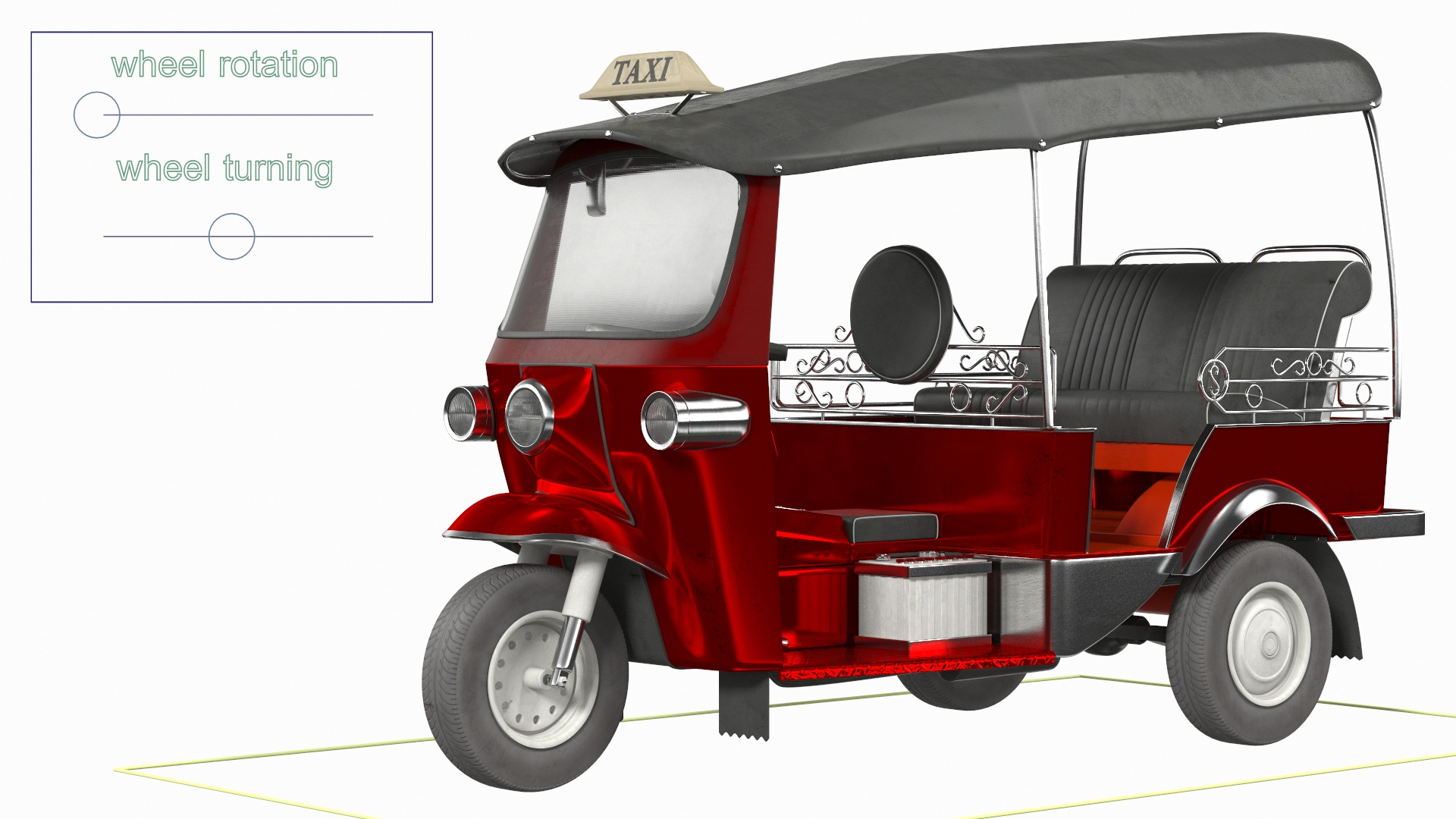 Auto Rickshaw Rigged 3D Model - TurboSquid 1546000
