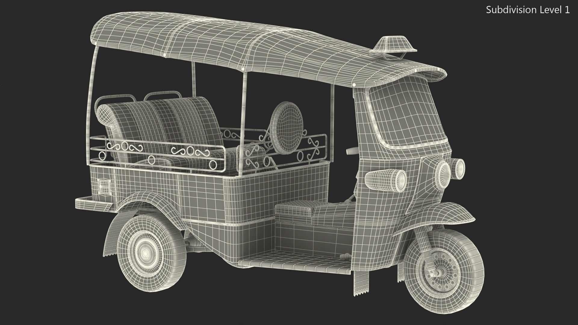 Auto Rickshaw Rigged 3D Model - TurboSquid 1546000