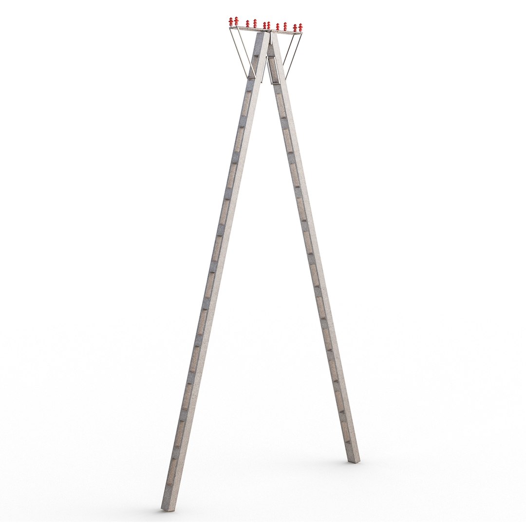 Electric Pole Type V 2 3D Model - TurboSquid 1737263