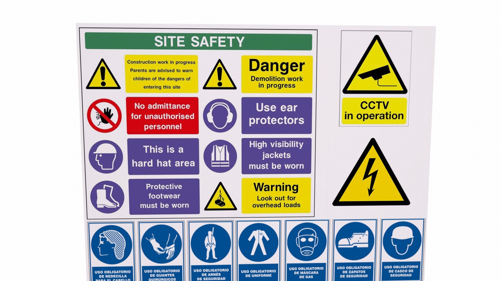 3D SITE Safety Warning Sign - TurboSquid 2338648