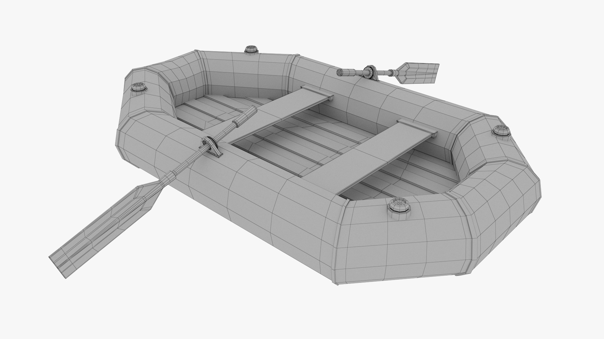 Raft Boat Inflatable 3D Model - TurboSquid 2268126