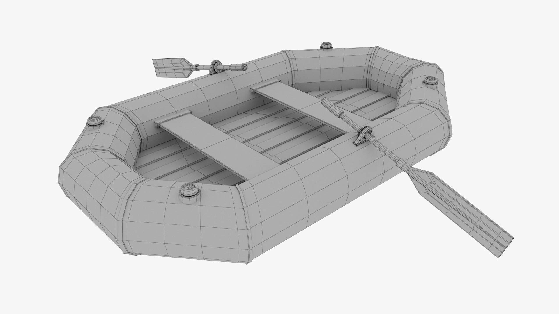 Raft Boat Inflatable 3D Model - TurboSquid 2268126