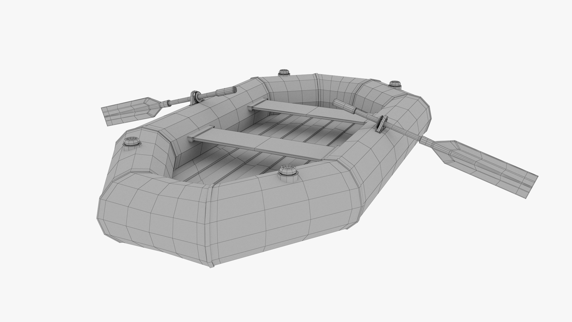 Raft Boat Inflatable 3D Model - TurboSquid 2268126