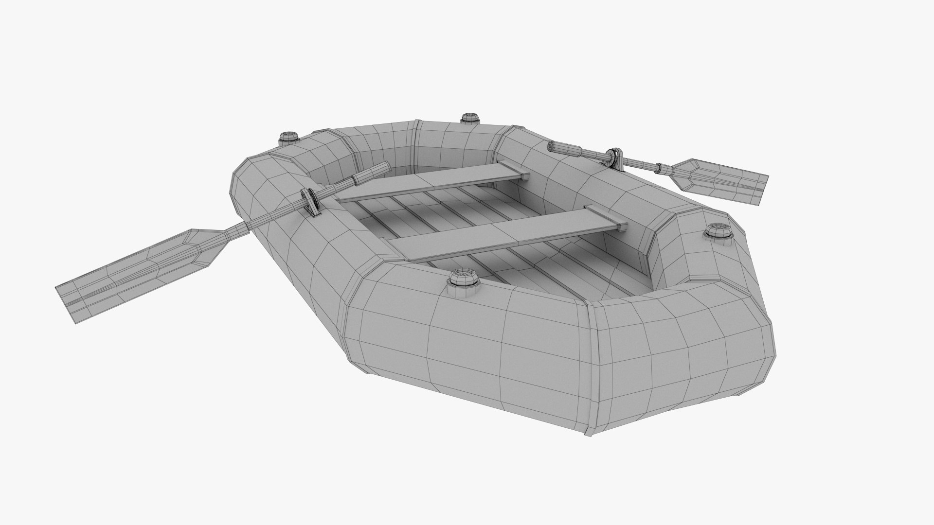 Raft Boat Inflatable 3D Model - TurboSquid 2268126
