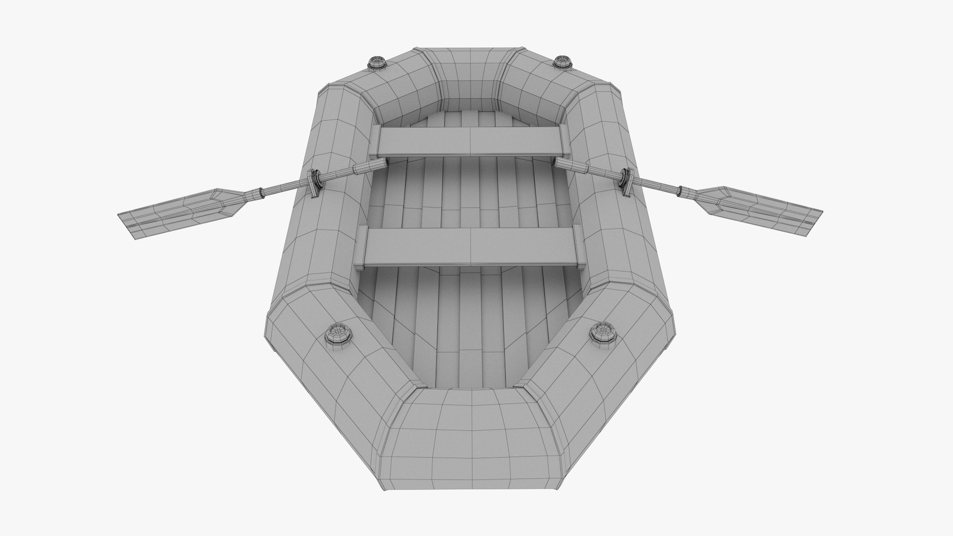 Raft Boat Inflatable 3D Model - TurboSquid 2268126